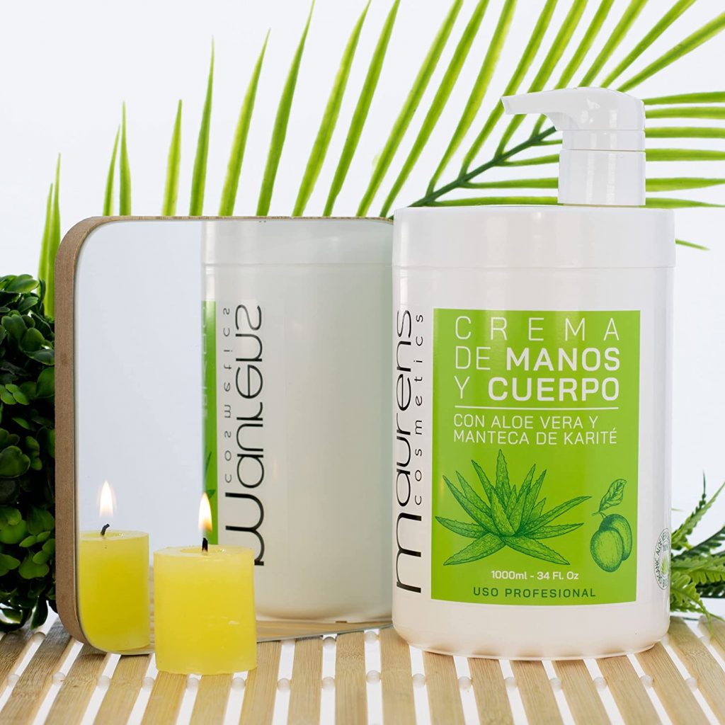 CREMA DE MANOS Y CUERPO Hidratante con Aloe Vera y Manteca de Karité Formato familiar MAURENS ...