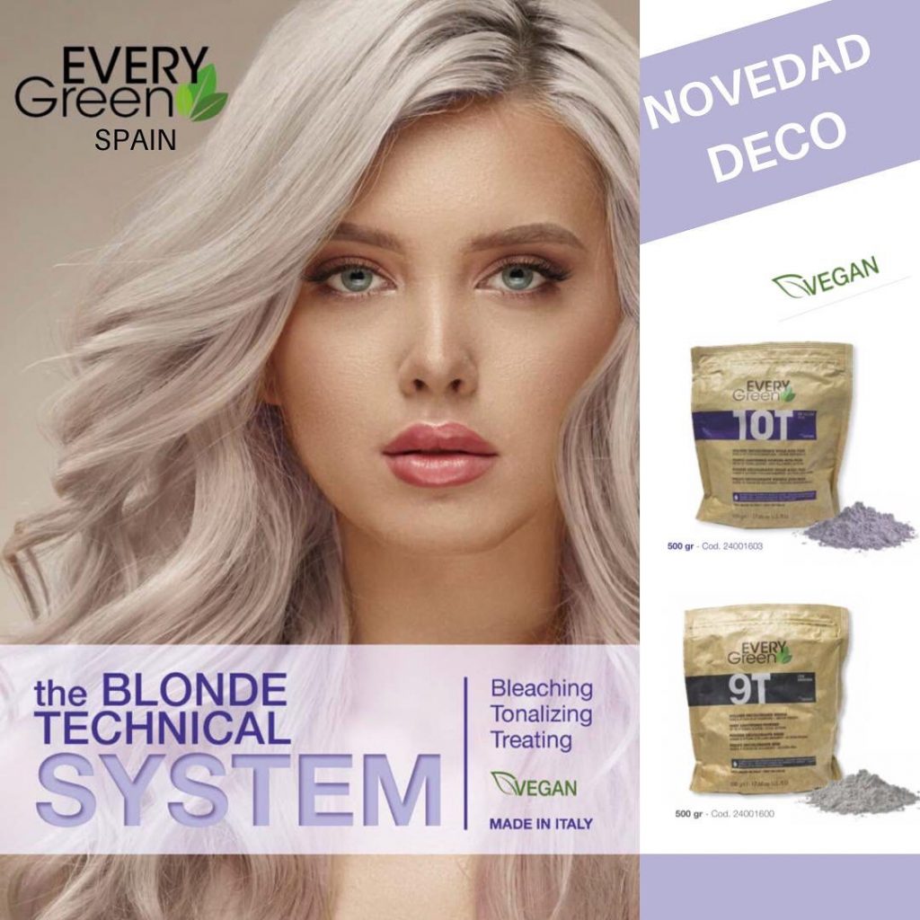 Decoloracion en polvo 10 tonos efecto antiamarillo EVERYGREEN